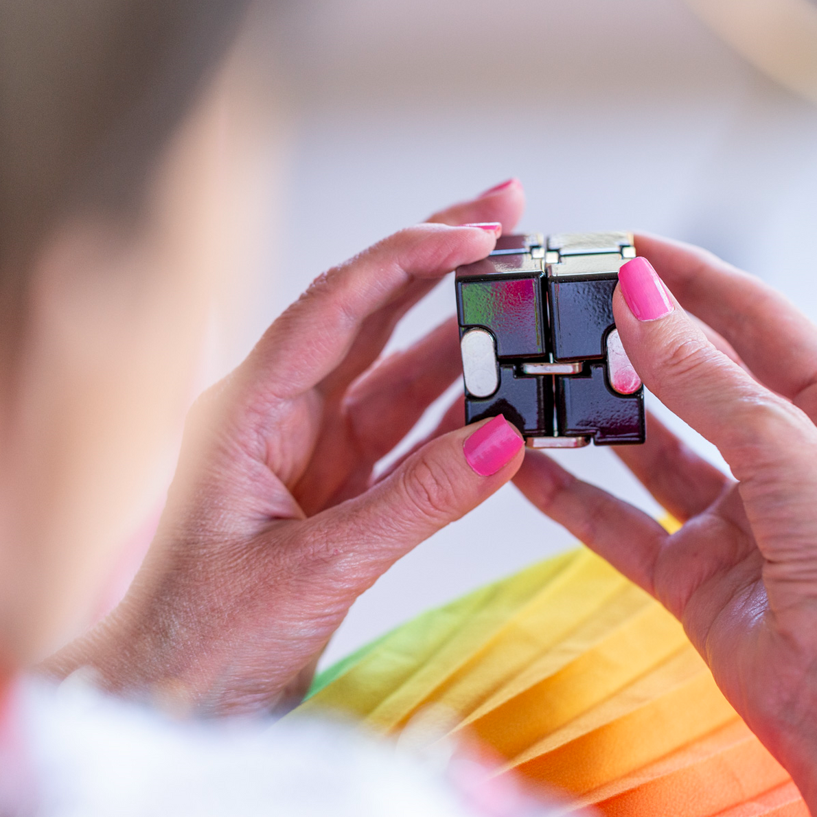 BLACK Metal Infinity Cube Fidget — Kaiko Fidgets Australia Pty Ltd