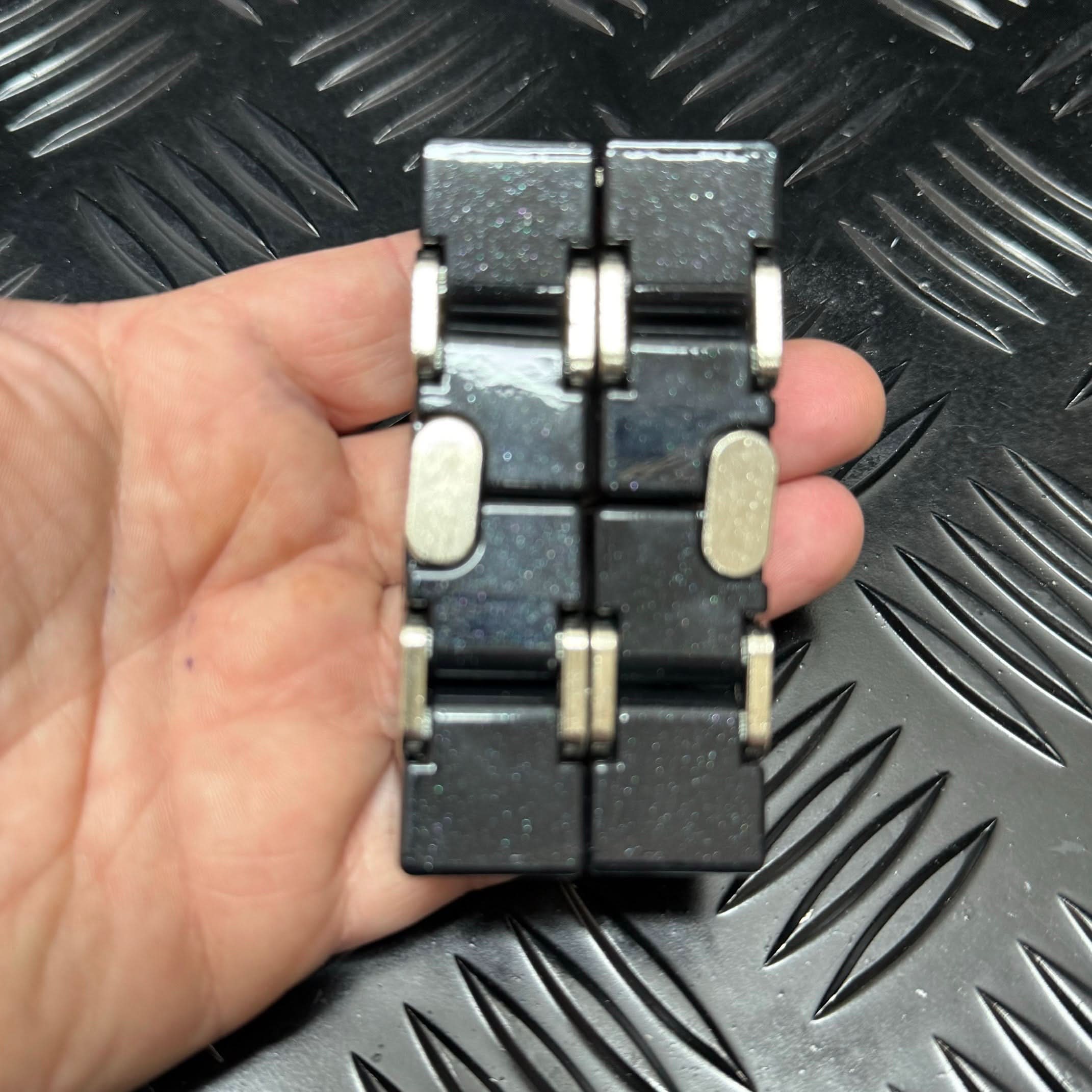 BLACK Metal Infinity Cube Fidget — Kaiko Fidgets Australia Pty Ltd