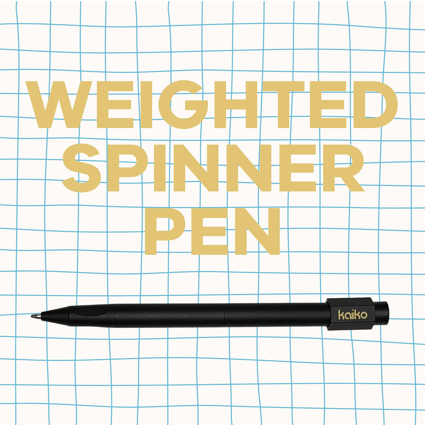 BLACK Weighted Spinner Pen with 4 refills — Kaiko Fidgets Australia Pty Ltd