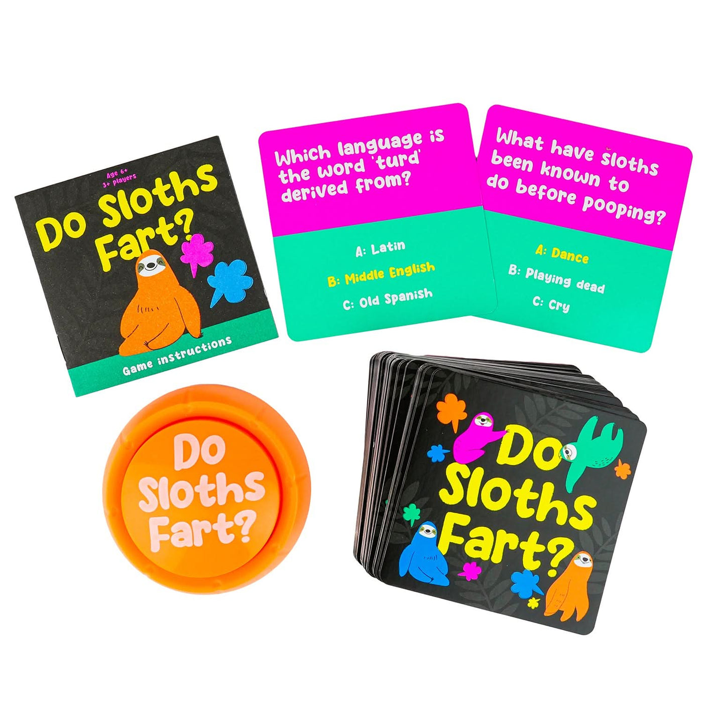 Do Sloths Fart? Cards - Game — Kaiko Fidgets Australia Pty Ltd