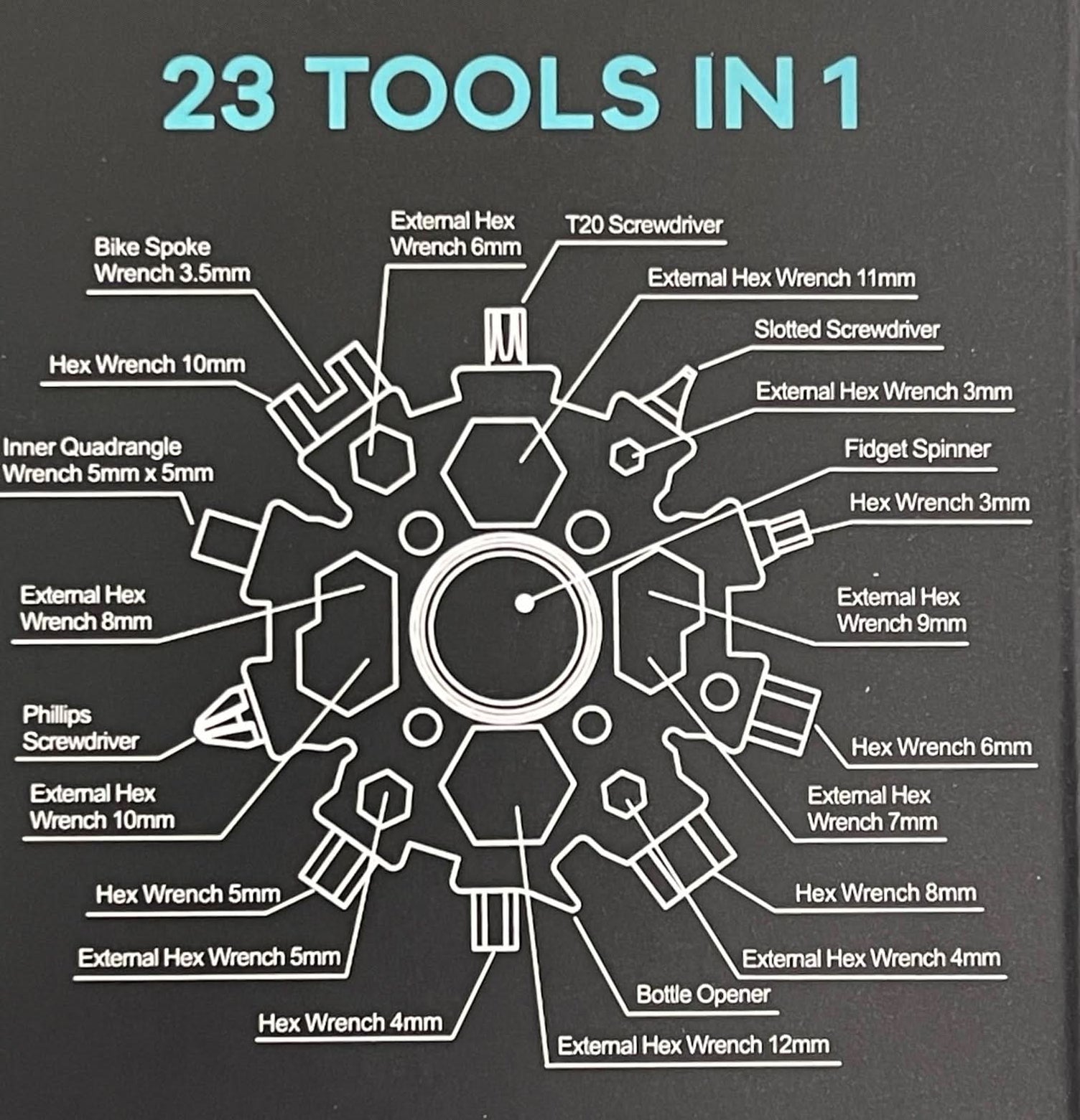 MULTI TOOL Spinner - 23 tools in 1 — Kaiko Fidgets Australia Pty Ltd
