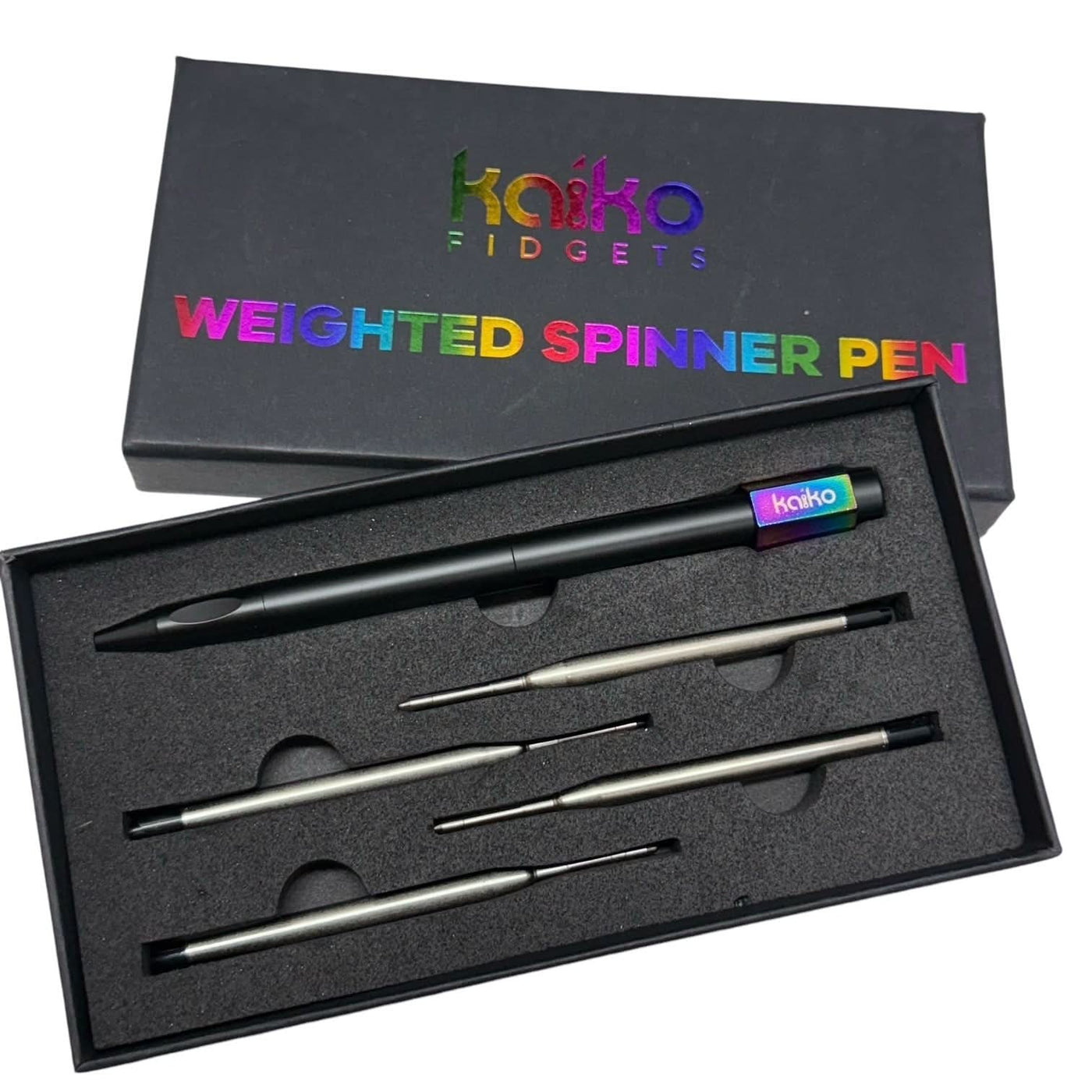 OIL SLICK Weighted Spinner Pen with 4 refills - Ultimate Desk Tool ...