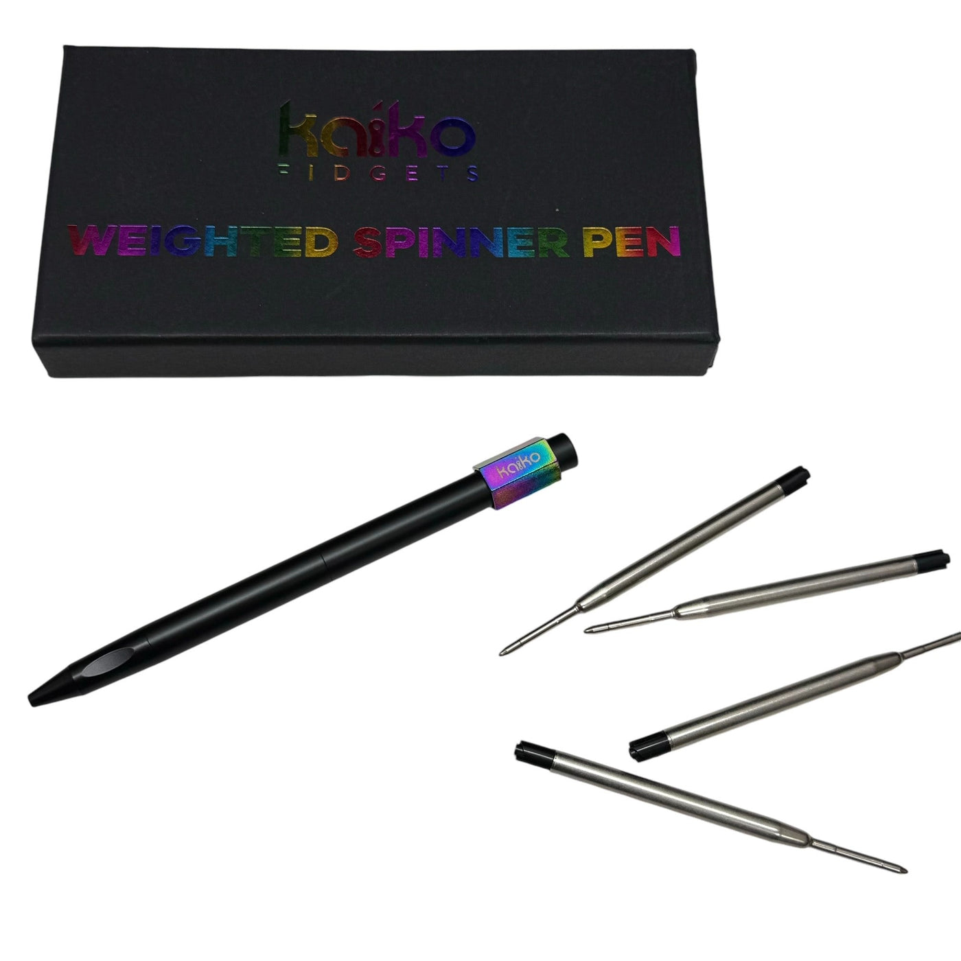 OIL SLICK Weighted Spinner Pen with 4 refills - Ultimate Desk Tool ...