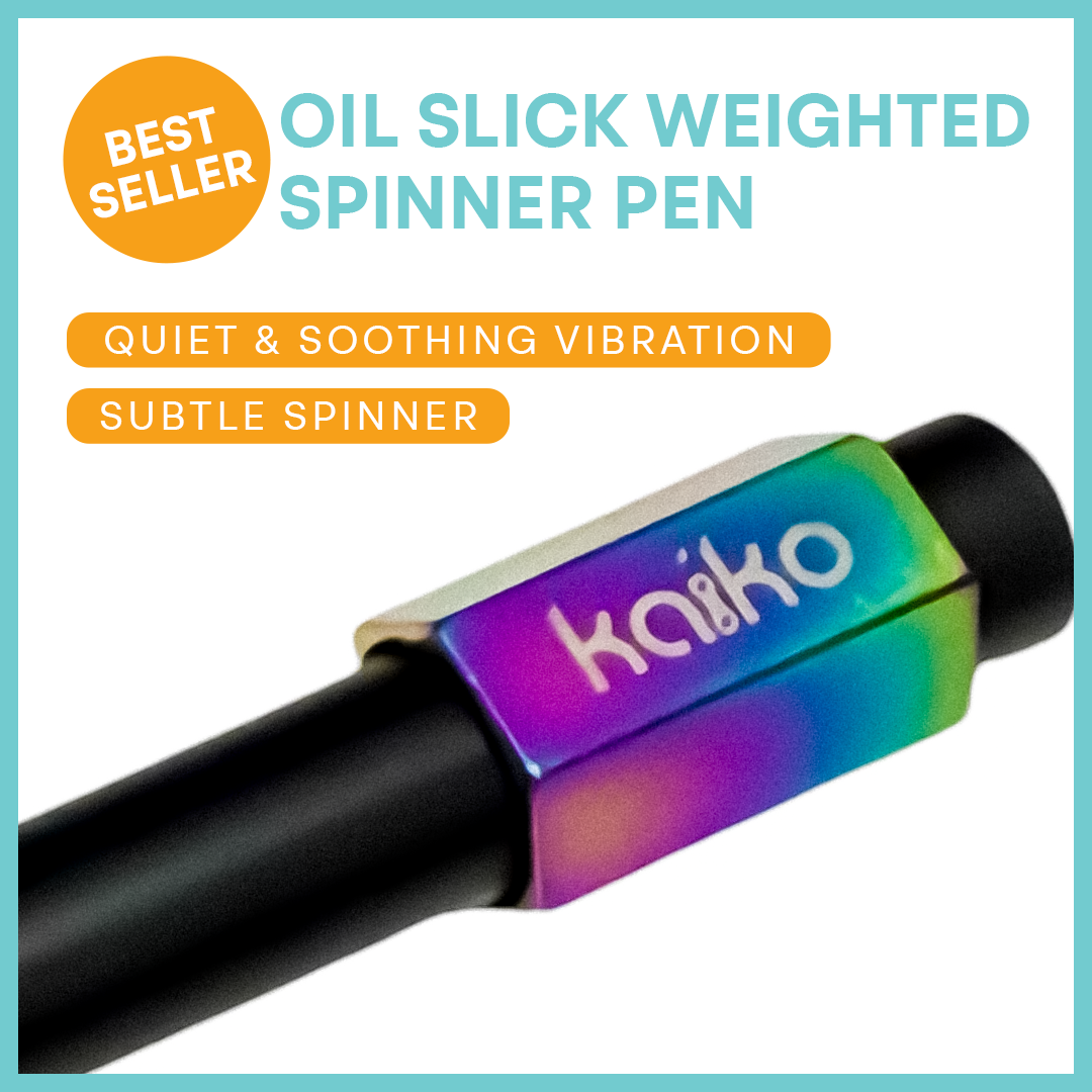 OIL SLICK Weighted Spinner Pen with 4 refills - Ultimate Desk Tool ...
