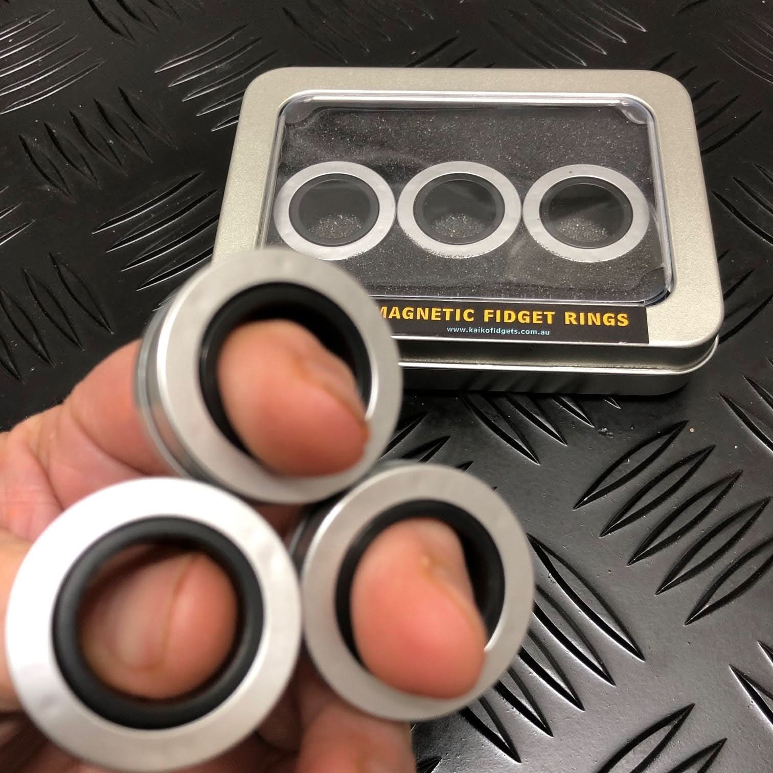 Original Magnetic Fidget Rings - Sliver Colour Plastic — Kaiko Fidgets ...