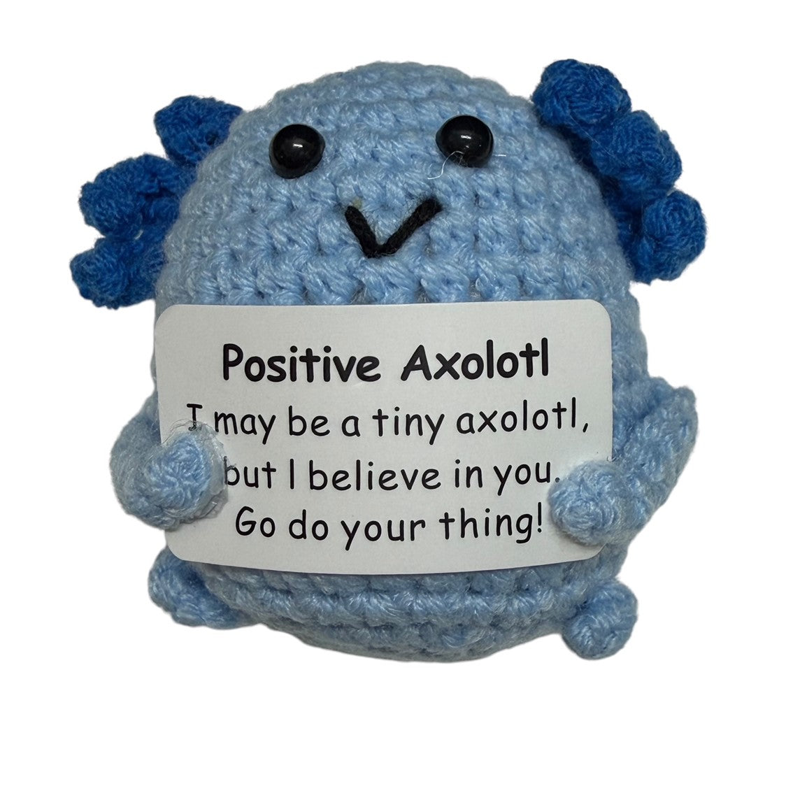 Positive Axolotl - Mini Hand Crochet Plush Support — Kaiko Fidgets ...