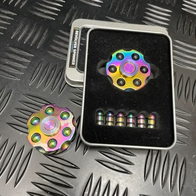REVOLVER Spinner Fidget - Oil Slick Metal — Kaiko Fidgets Australia Pty Ltd