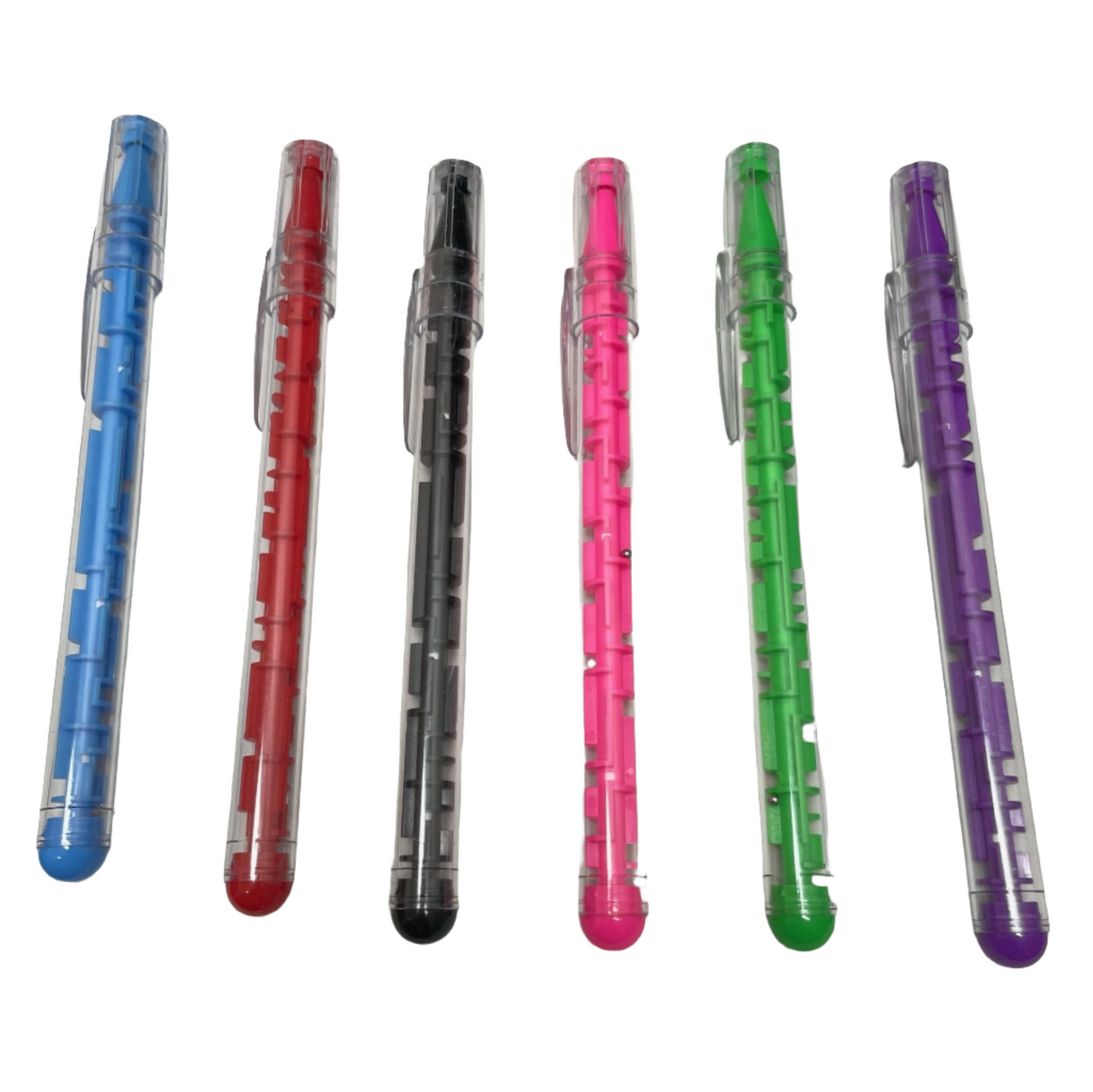 Set of 6 Fidget Labyrinth Sensory Pens — Kaiko Fidgets Australia Pty Ltd