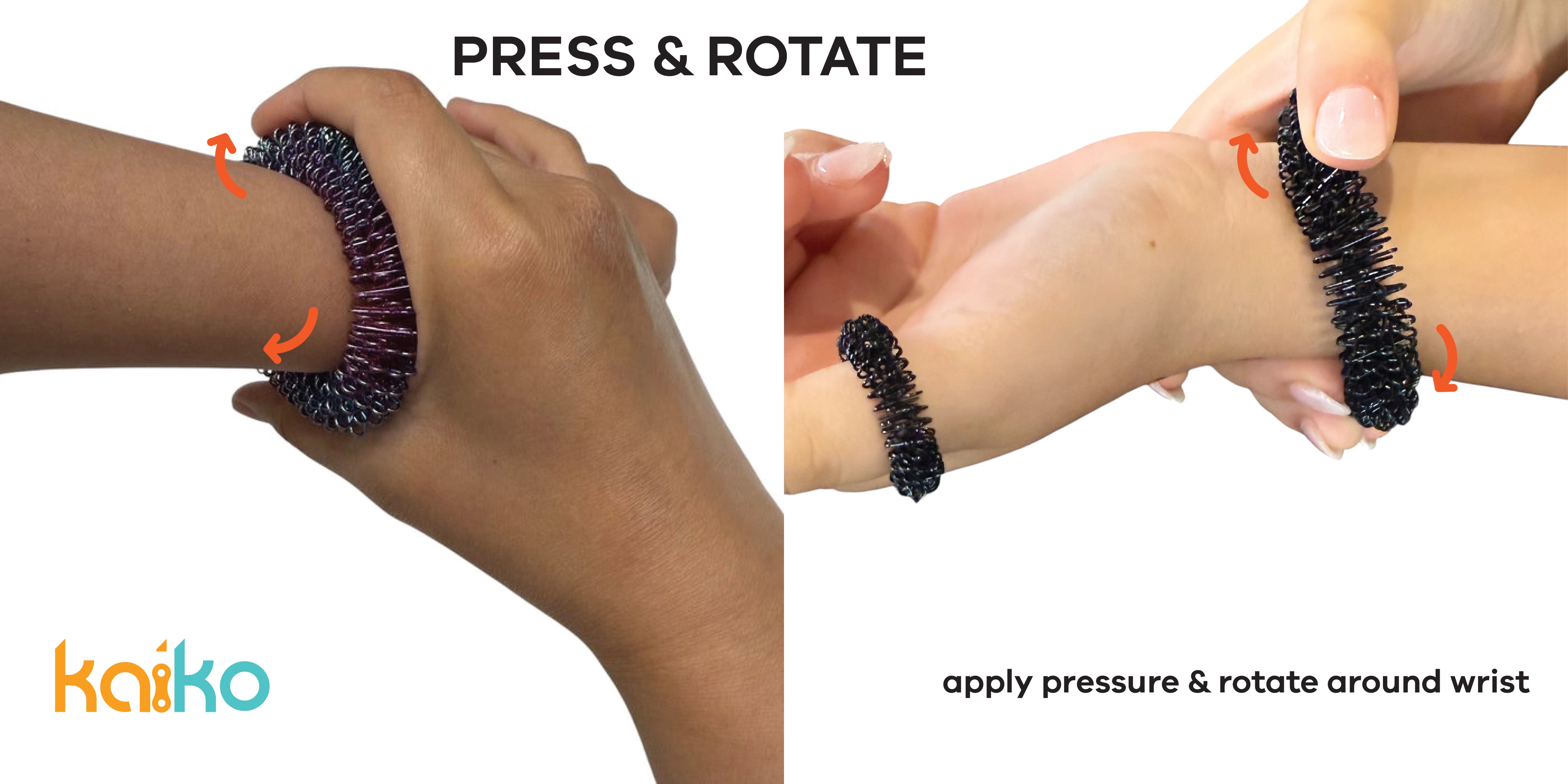 Black Wrist & Finger Spikey SET — Kaiko Fidgets Australia Pty Ltd