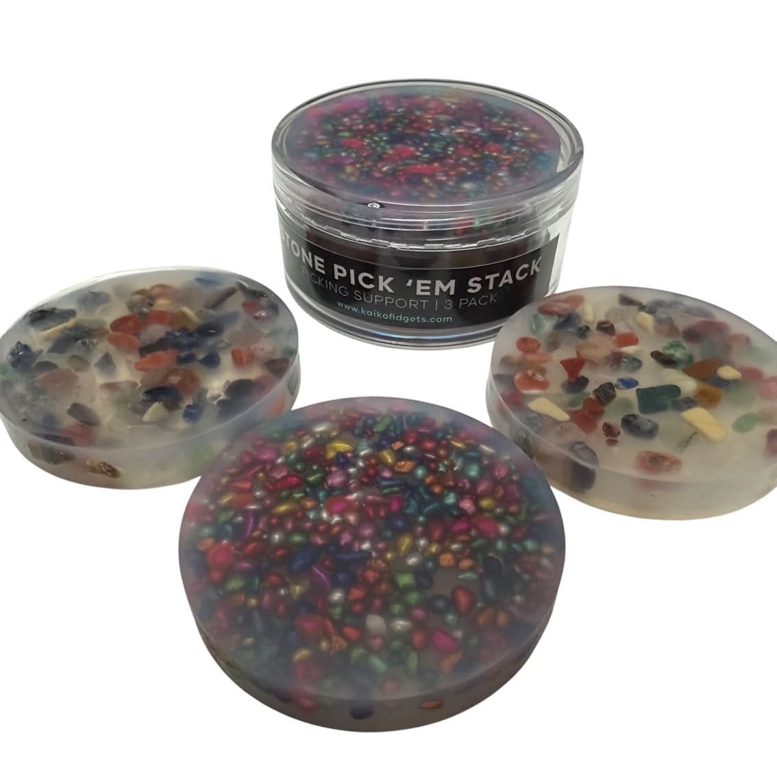 Stone Pick ‘Em Stack - pack of 3 natural stone discs - Kaiko Picking ...