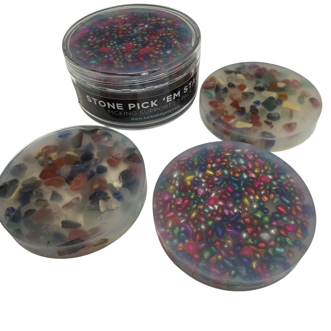 Stone Pick ‘Em Stack - pack of 3 natural stone discs - Kaiko Picking ...