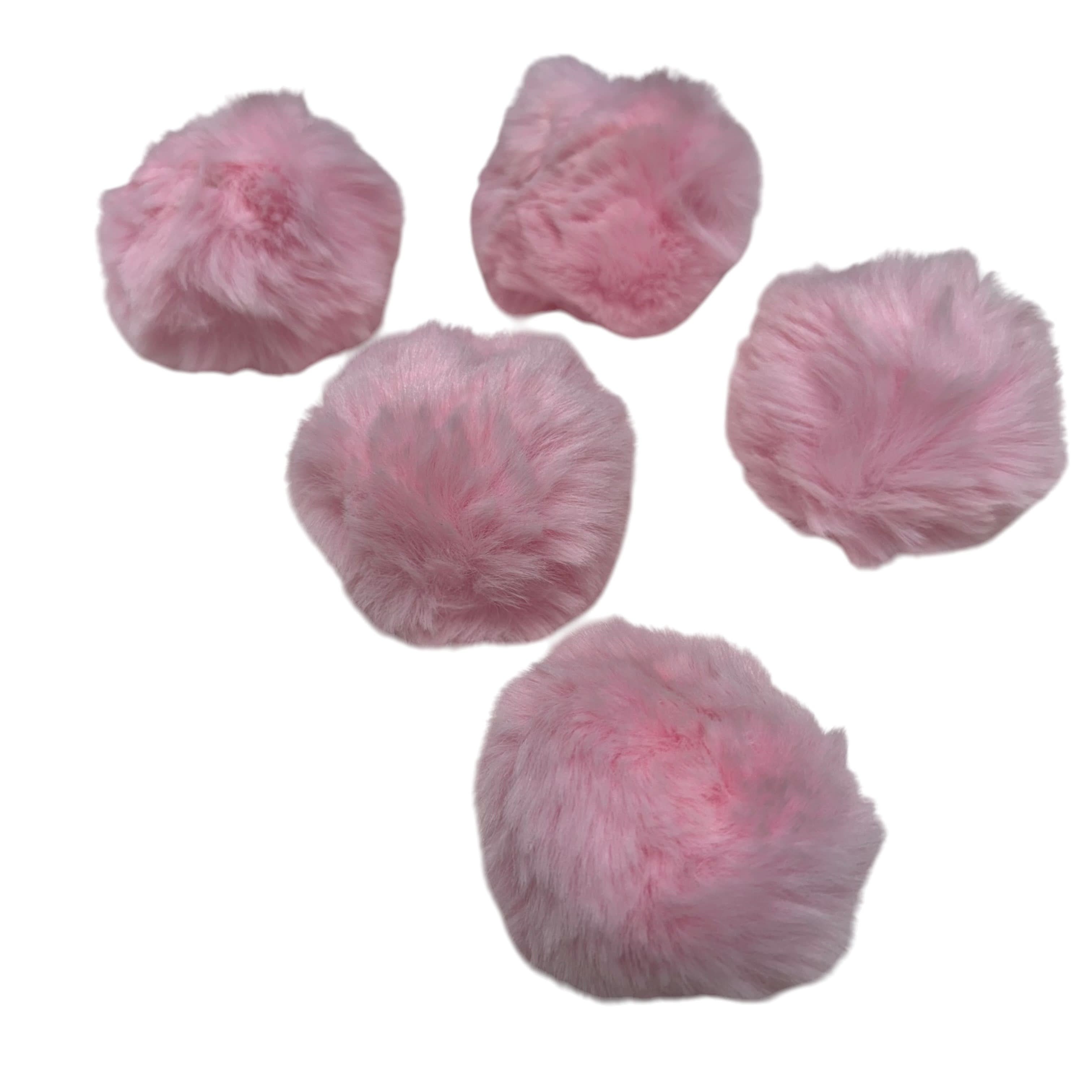 Super Fluffy Pink Pom Poms with loop : Pack of 5 – Kaiko Fidgets ...