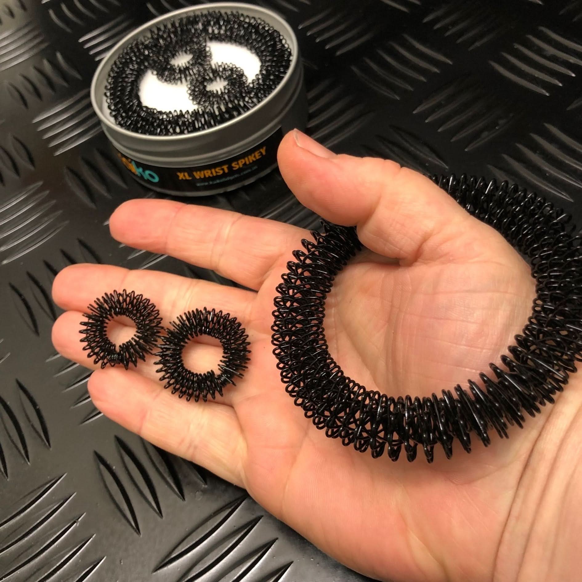 Black Wrist & Finger Spikey SET — Kaiko Fidgets Australia Pty Ltd